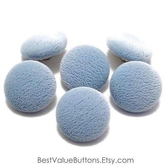Velvet Buttons Frost Baby Blue Velvet Fabric Buttons Shank - Etsy