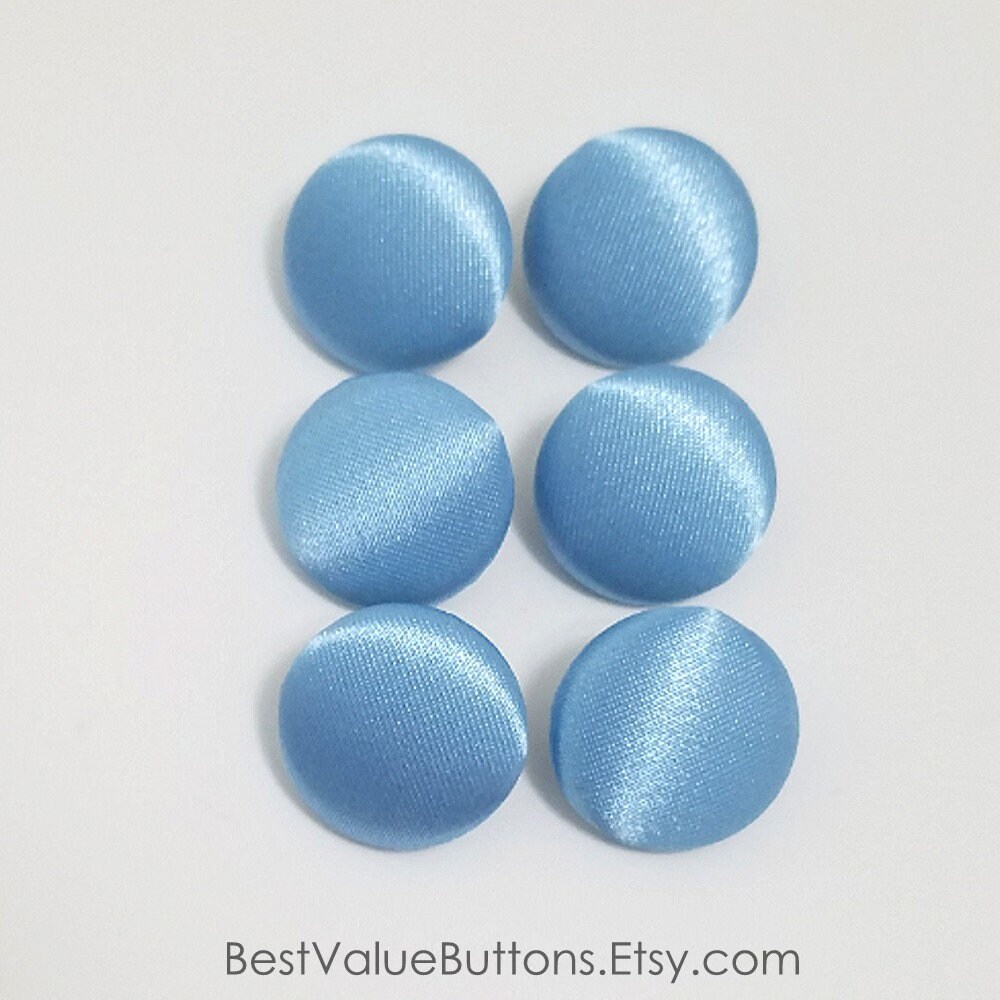 Satin Buttons Light Blue Satin Buttons Bridal Buttons | Etsy
