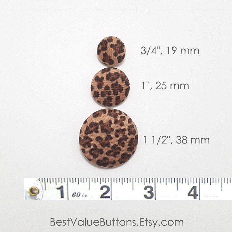 Fabric Buttons Leopard Brown Buttons Shank to Sew Pinback - Etsy Sweden