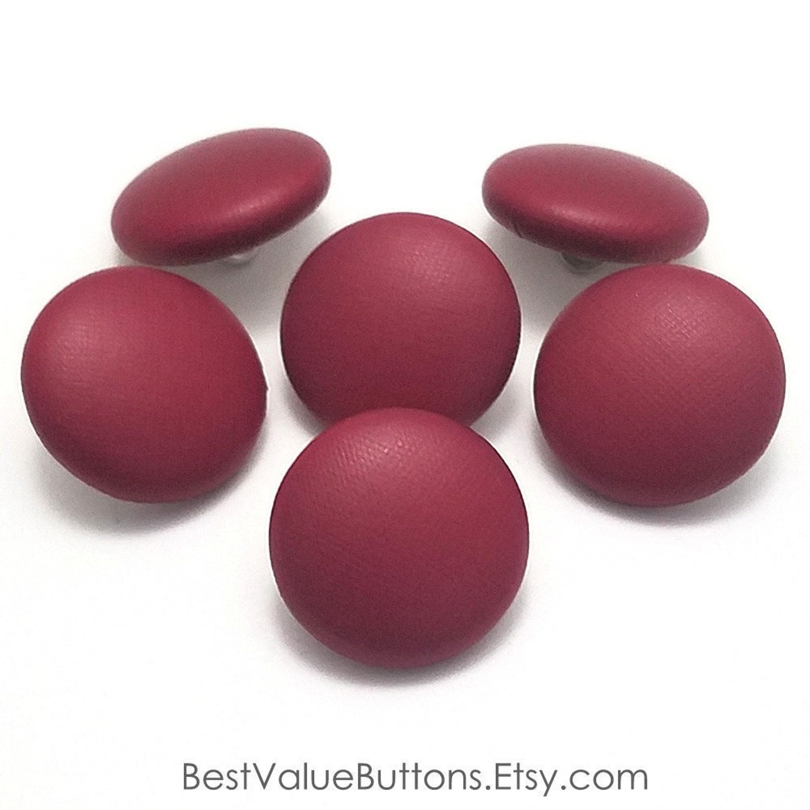 Pleather Buttons Matte Burgundy Pleather Vinyl Buttons - Etsy