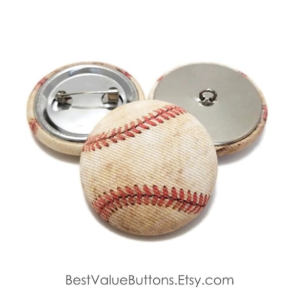 Fabric Buttons Baseball Buttons Shank to Sew Pinback to | Etsy