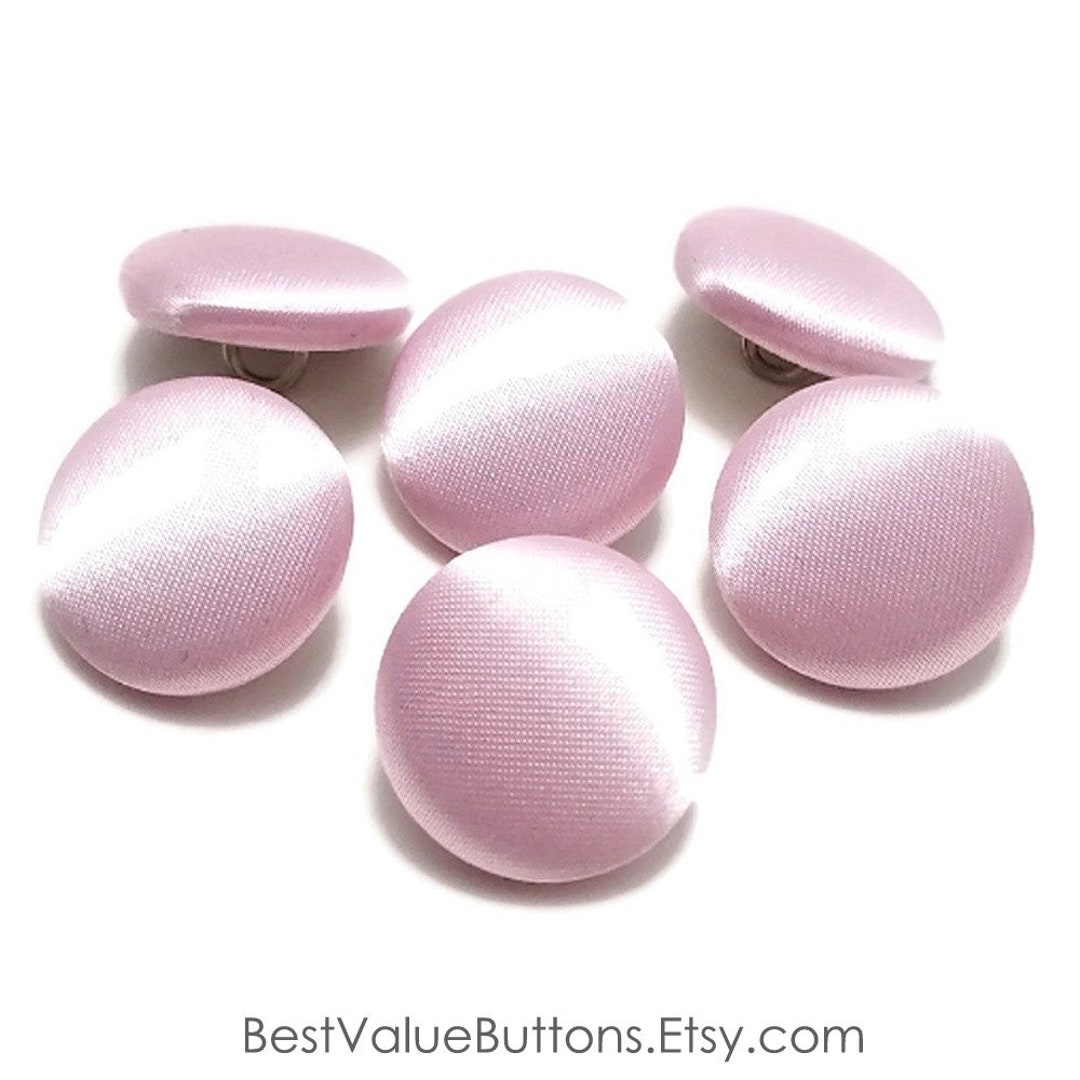 Satin Buttons Light Pink Satin Buttons Bridal Buttons - Etsy