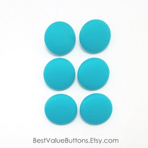 Fabric Buttons, Turquoise Buttons, Shank to Sew, Pinback to Pin ...