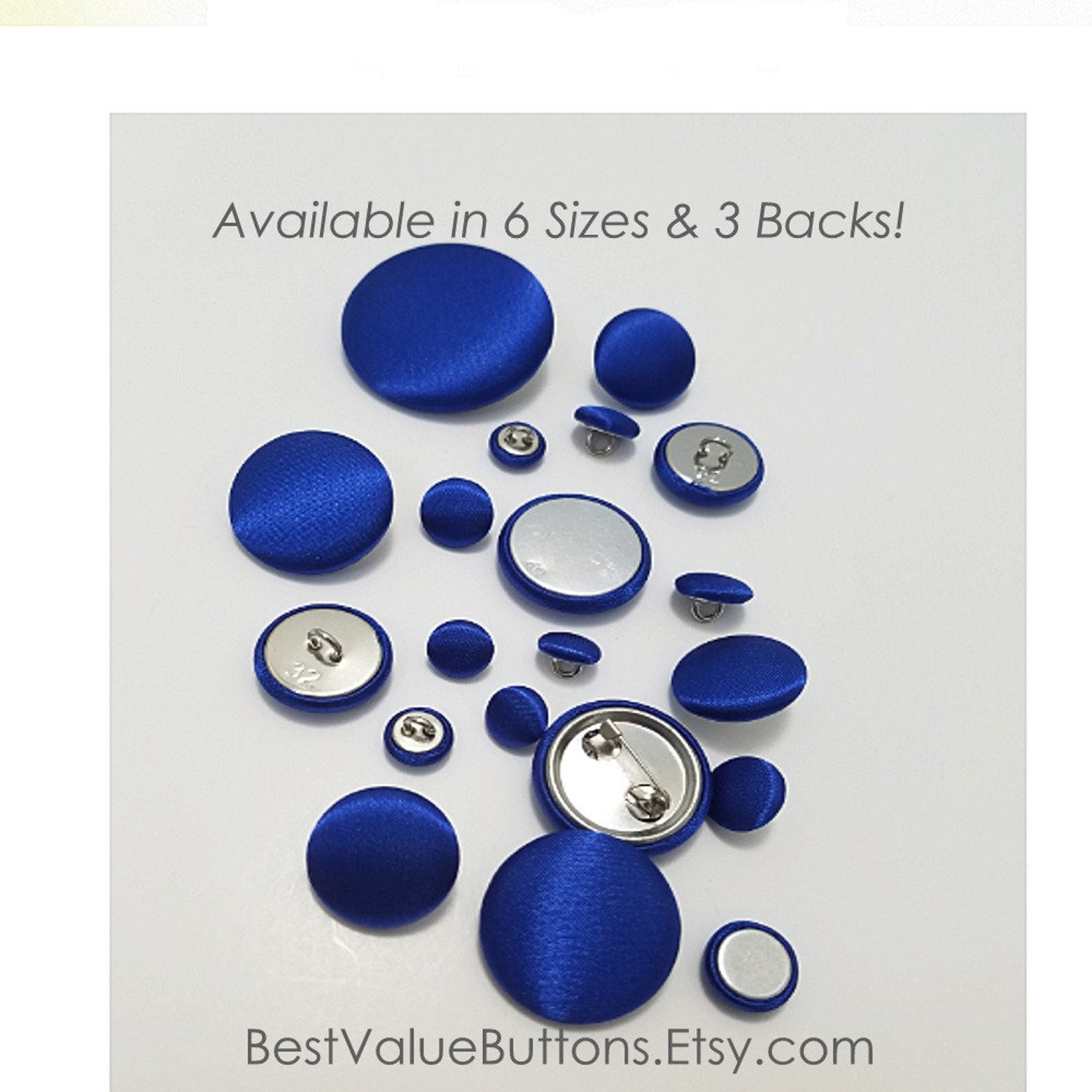 Satin Buttons Royal Blue Satin Buttons Bridal Buttons - Etsy