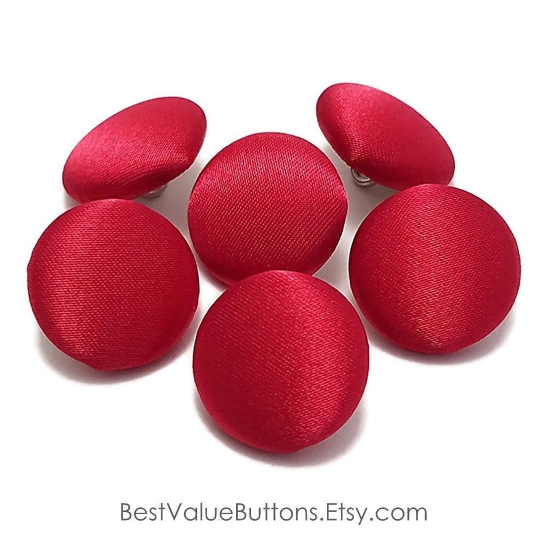 Satin Buttons, Red Satin Buttons, Bridal Buttons, Wedding Dress Tuxedo ...