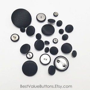 Satin Buttons, Black Satin Buttons, Bridal Buttons, Wedding Dress ...