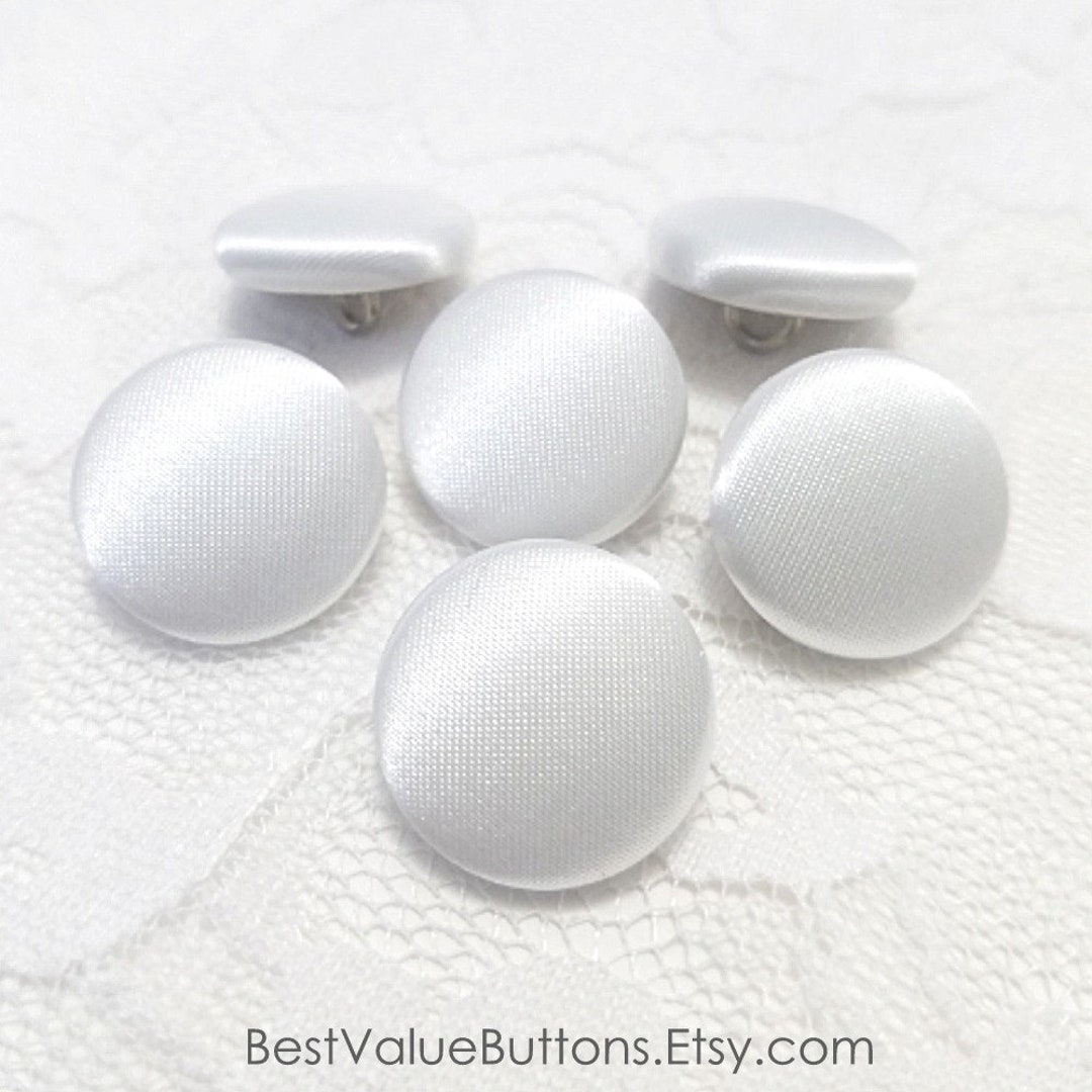 Satin Buttons, White Satin Buttons, Bridal Buttons, Wedding Dress ...