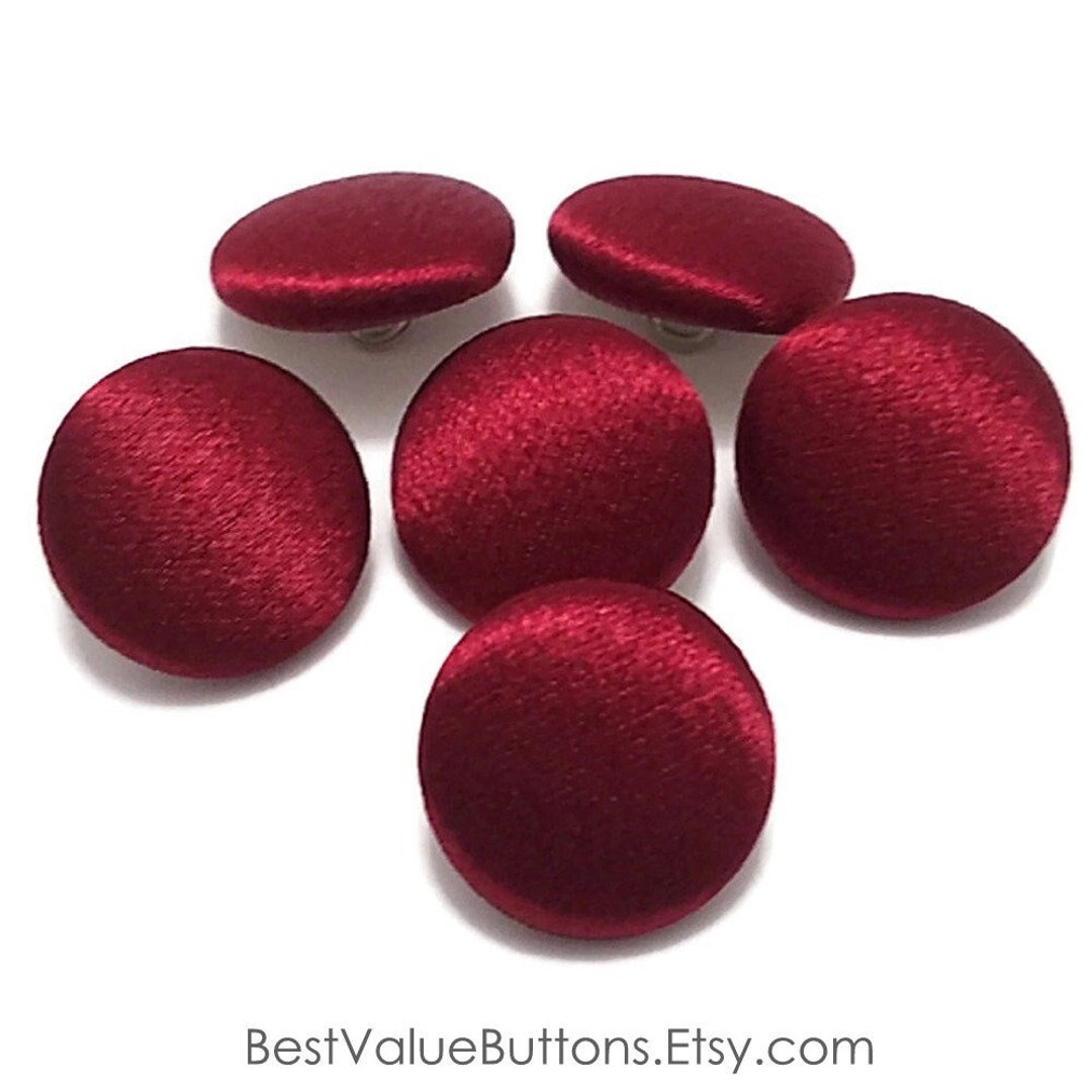 Satin Buttons, Burgundy Satin Buttons, Bridal Buttons, Wedding Dress ...