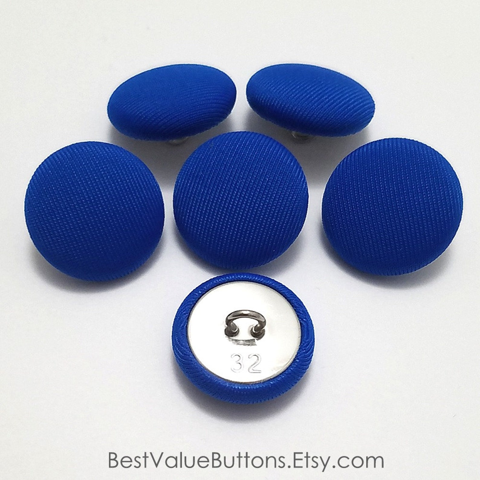 Fabric Buttons Royal Blue Buttons Shank Pinback Flatback | Etsy