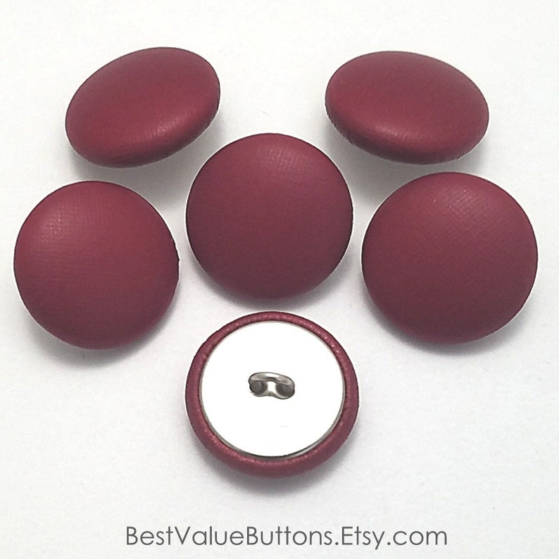 Pleather Buttons Matte Burgundy Pleather Vinyl Buttons - Etsy