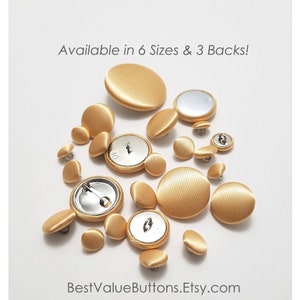 Satin Buttons, Gold Satin Buttons, Bridal Buttons, Wedding Dress Tuxedo ...
