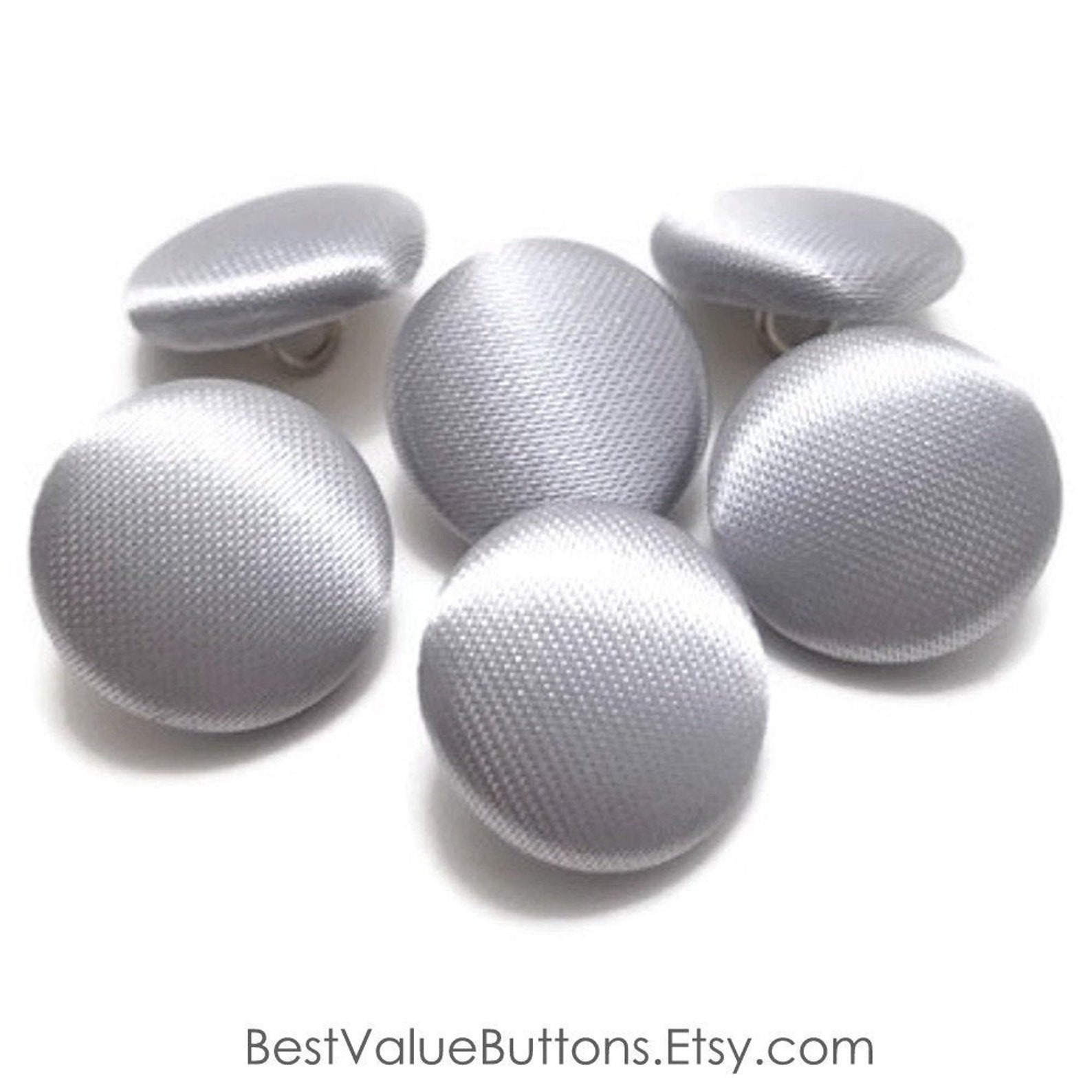 Satin Buttons, Silver Satin Buttons, Bridal Buttons, Wedding Dress ...