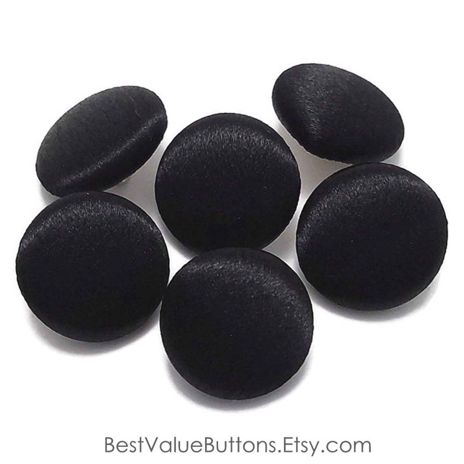 Satin Buttons Black Satin Buttons Bridal Buttons Wedding - Etsy