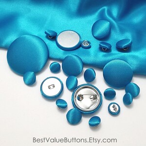 Satin Buttons, Turquoise Satin Buttons, Bridal Buttons, Wedding Dress ...