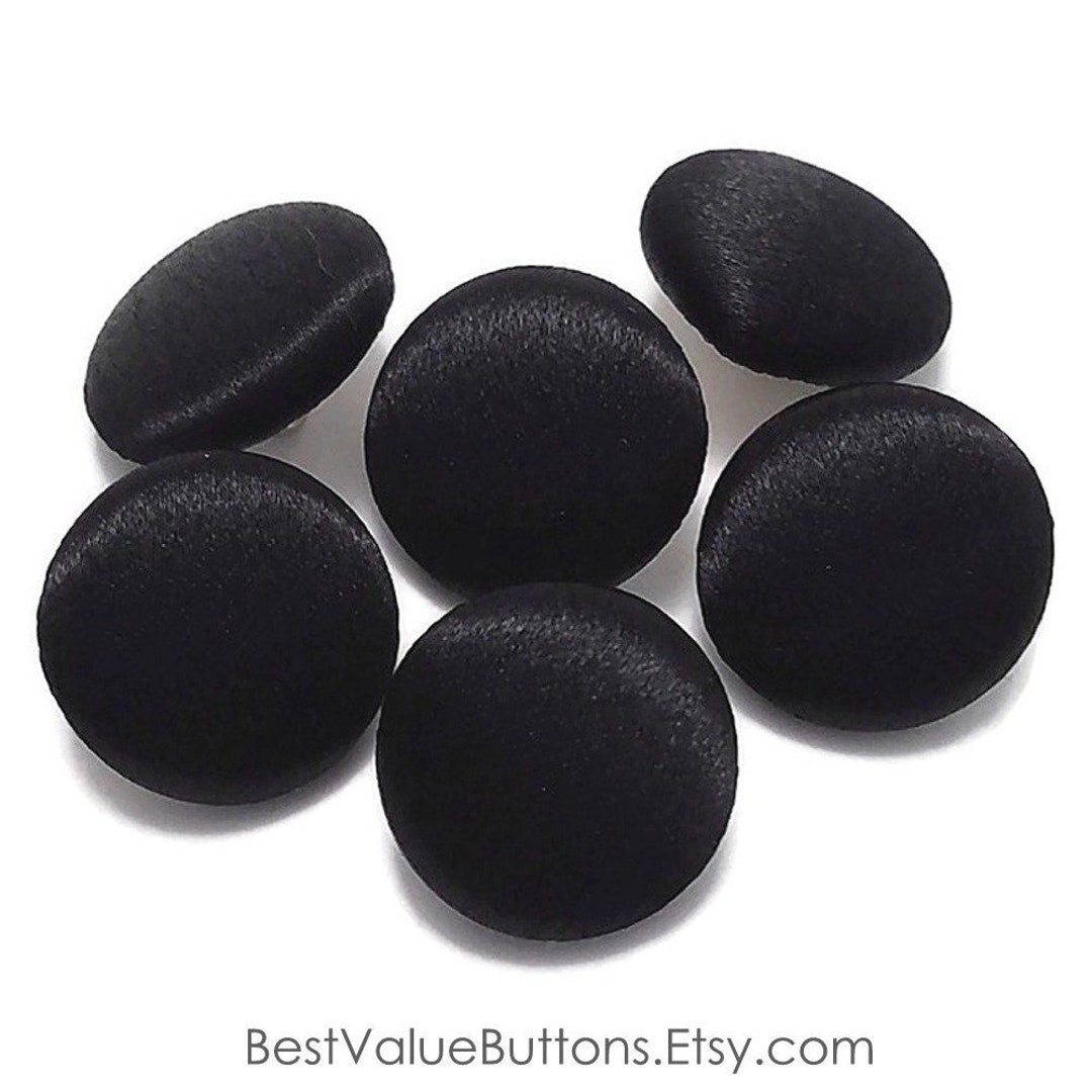 Satin Buttons, Black Satin Buttons, Bridal Buttons, Wedding Dress ...
