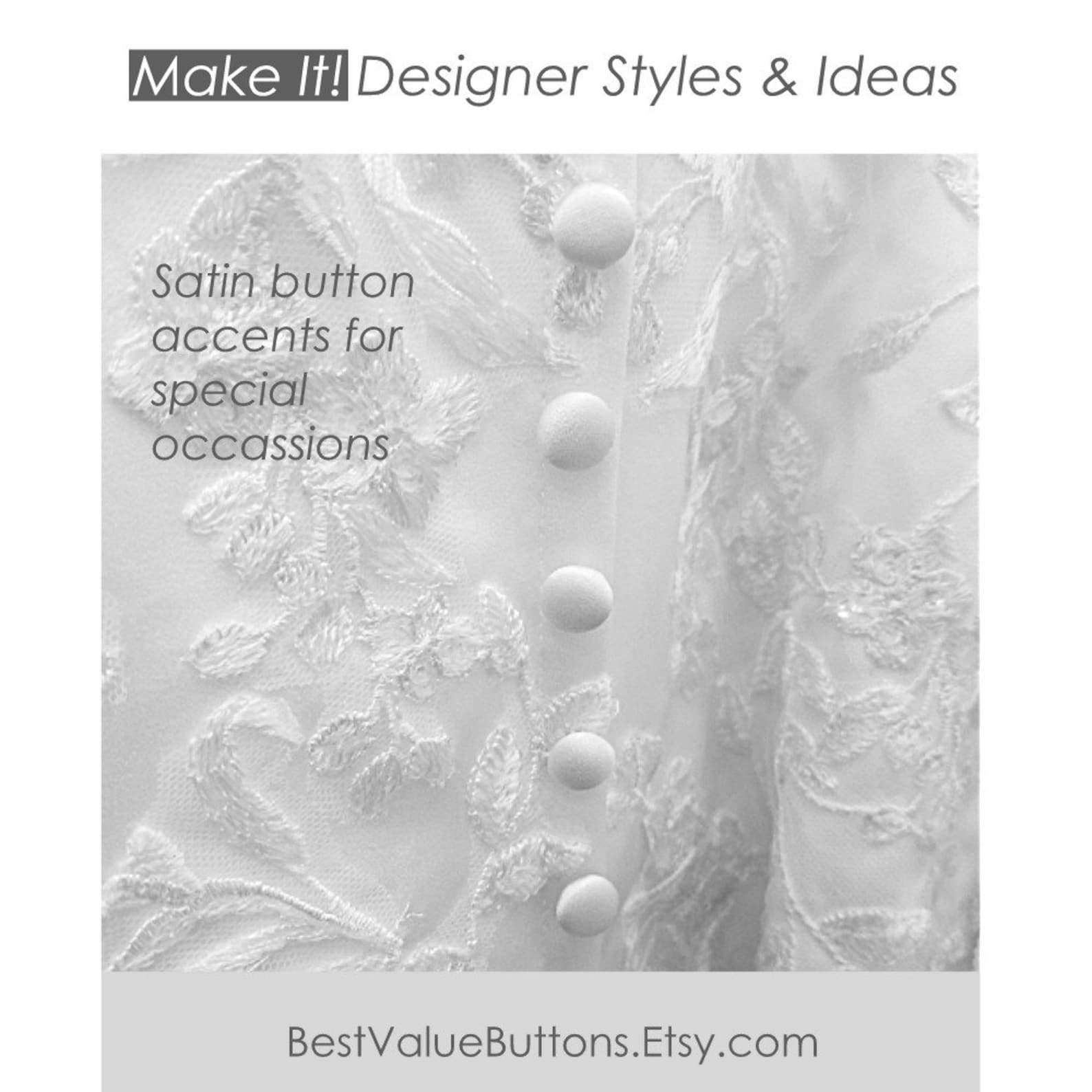 Satin Buttons, White Satin Buttons, Bridal Buttons, Wedding Dress ...