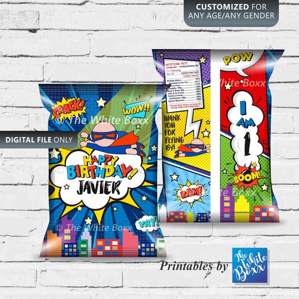 Baby Super Hero Chip Bag - Etsy