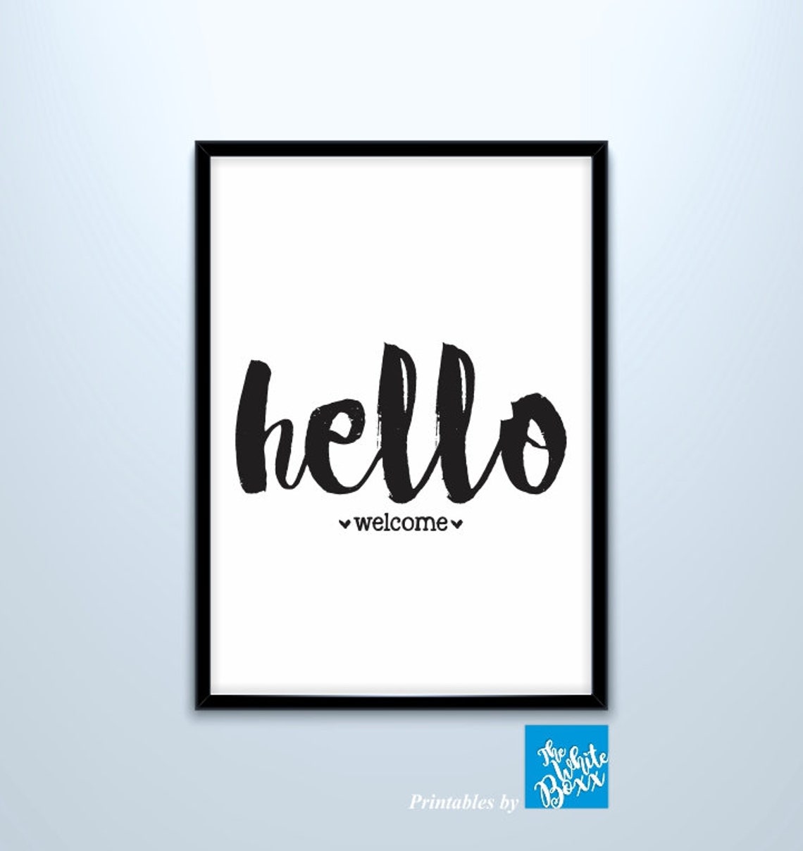 Wall Decor Poster Hello Welcome Wall Decor / Home Decor - Etsy