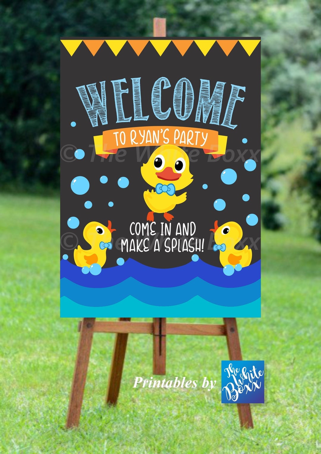 Rubber Duck Birthday Welcome Sign / Banner / Poster for - Etsy