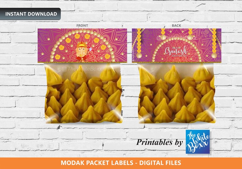 Ganesha Festival Backdrop / Ganpati Banner With Modak Packet - Etsy