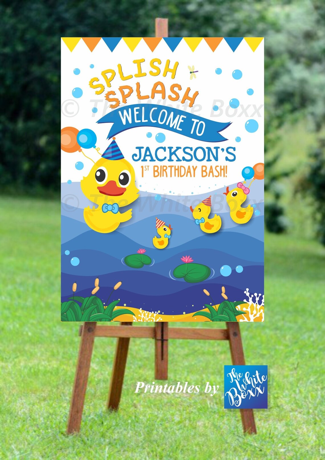 Rubber Duck Birthday Welcome Sign / Banner / Poster for - Etsy