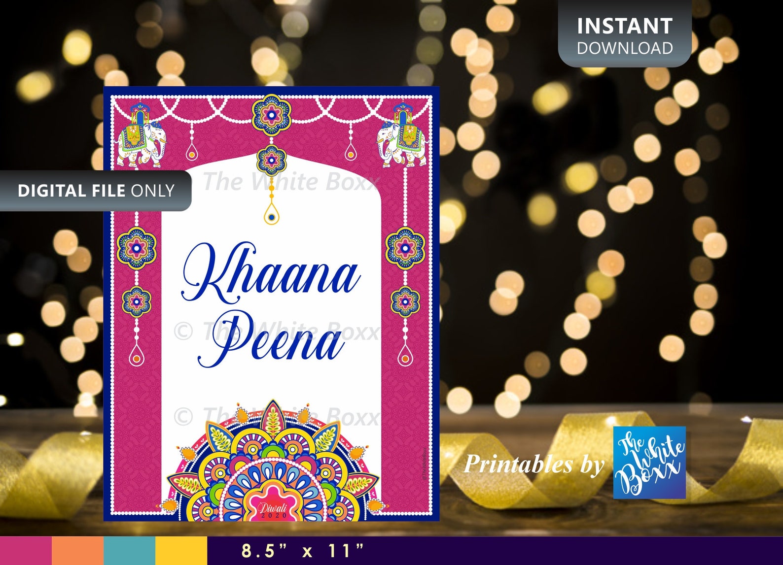 Happy Diwali Food Poster / Indian Festival Khaana Peena | Etsy
