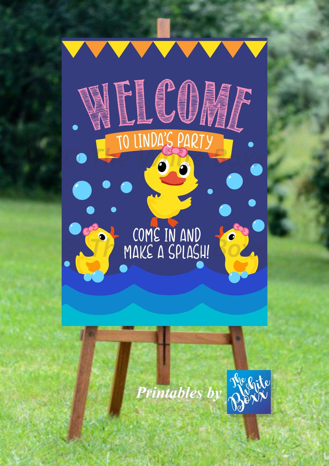 Rubber Duck Birthday Welcome Sign / Banner / Poster for | Etsy