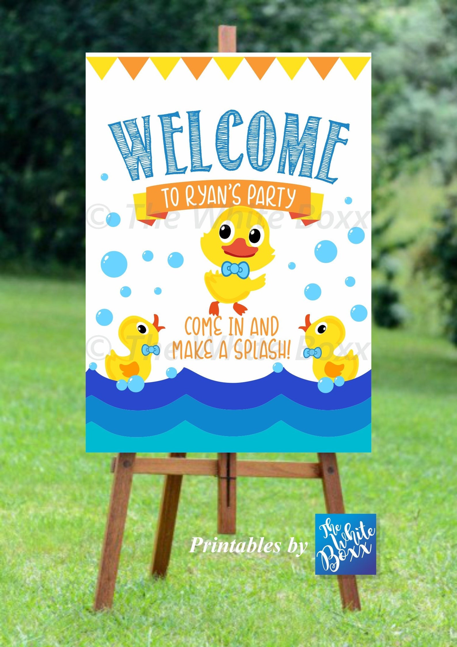 Rubber Duck Birthday Welcome Sign / Banner / Poster for - Etsy