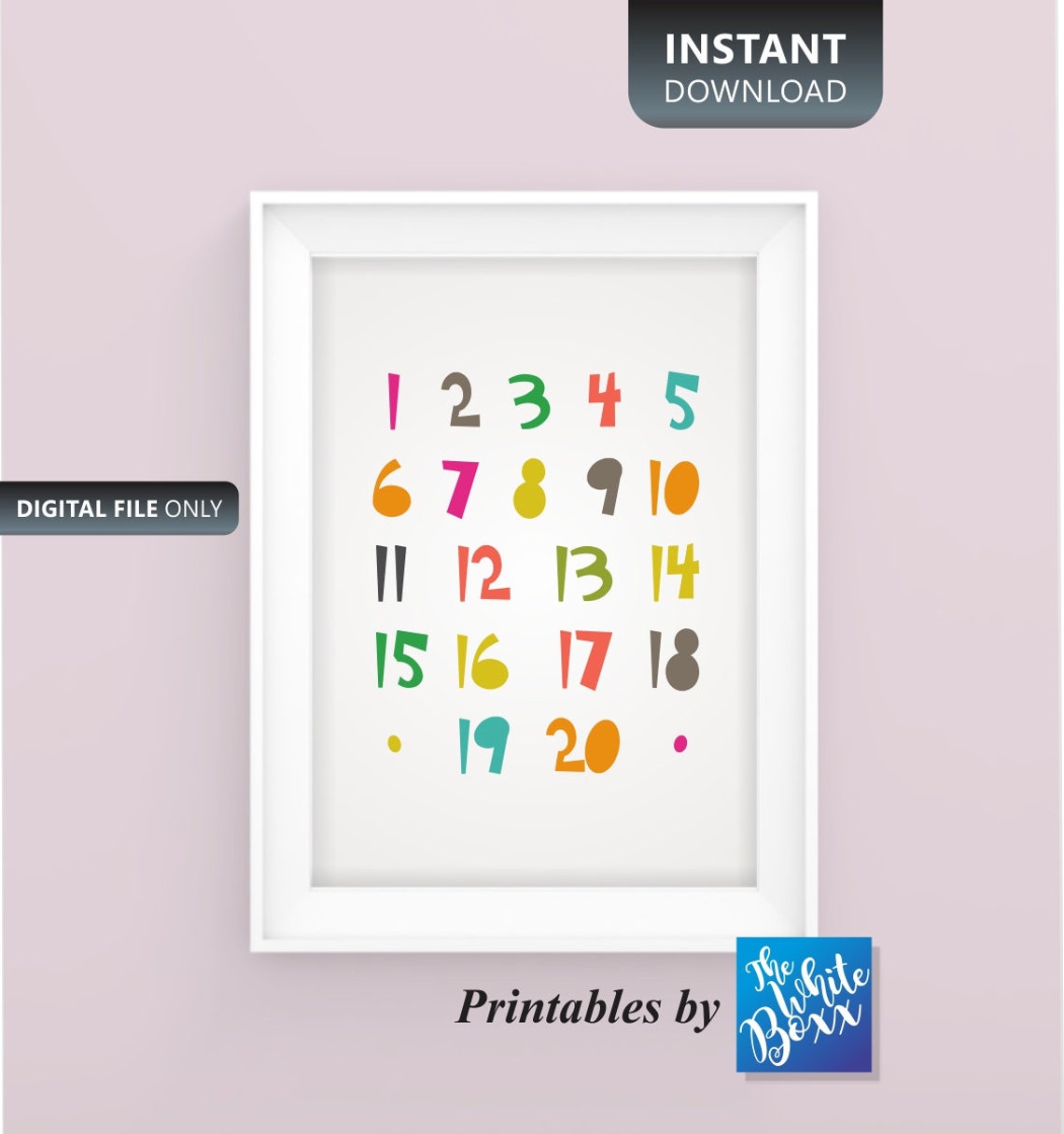 Nursery Decor / Numbers Printable Posters for Child's | Etsy