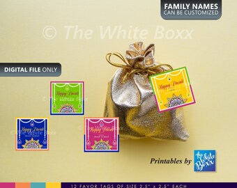 Happy Diwali Gift Tags Printable Favor Tags Indian Festival - Etsy