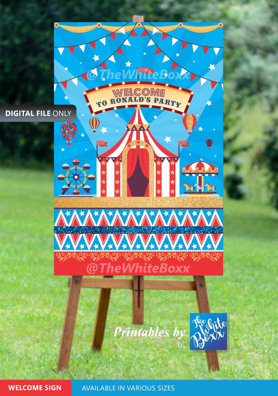 Carnival Theme / Circus Birthday Welcome Sign / Banner / - Etsy