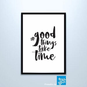 Wall Decor Poster Good Things Take Time Wall Poster / Home Decor Wall ...