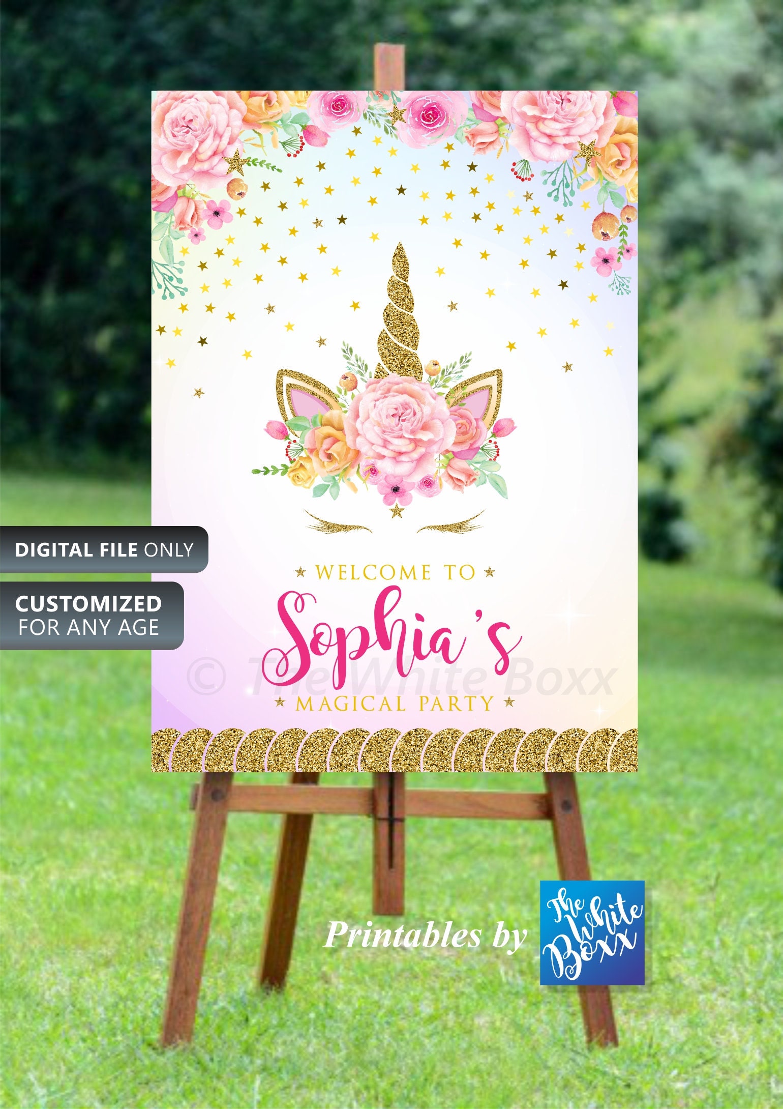 Unicorn Birthday Welcome Board / Welcome Sign / Banner / - Etsy Australia