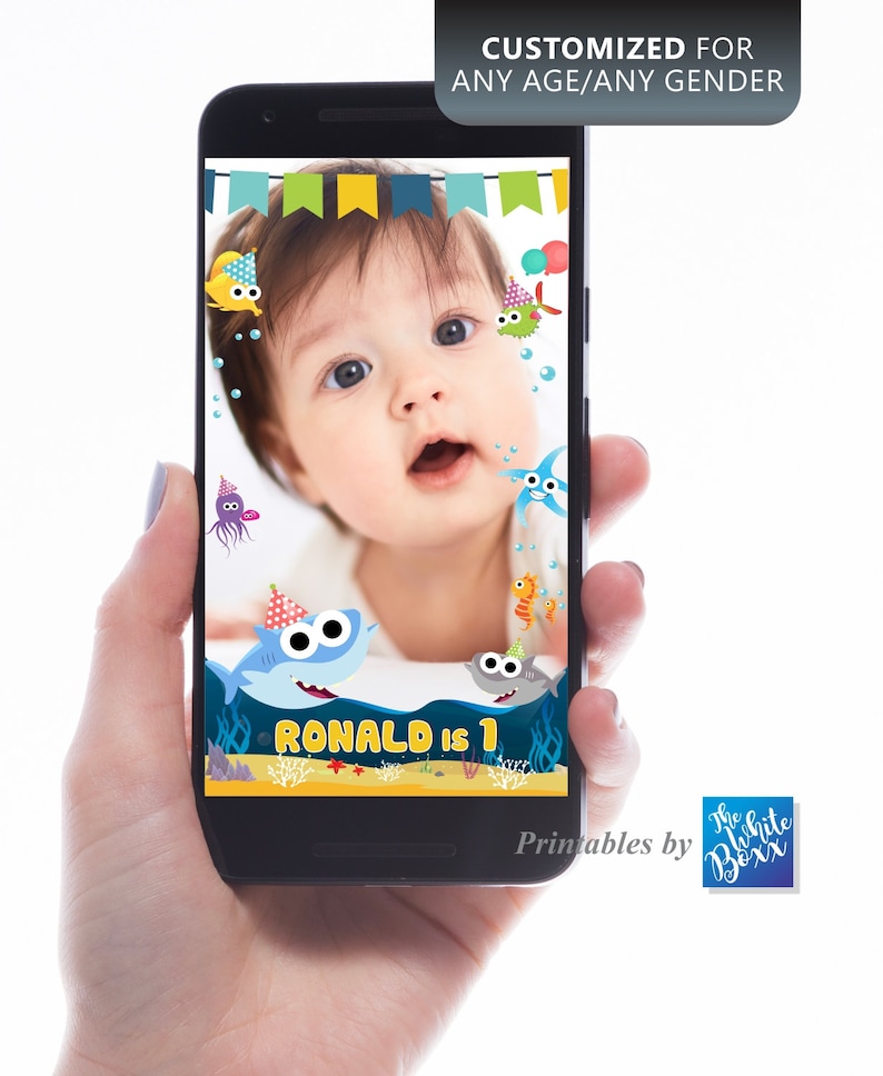 Baby Shark Snap Chat filter / Snapchat geofilter for Birthday | Etsy