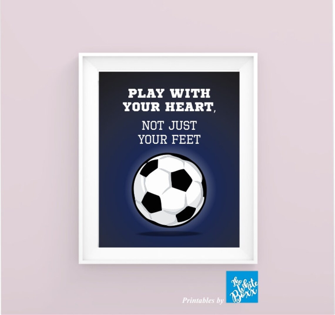 Sports Poster Inspirational Quotes Football / Basketball / | Etsy