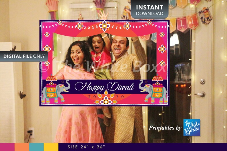 Happy Diwali Photo Booth Frame / Indian Festival Photo Props / - Etsy