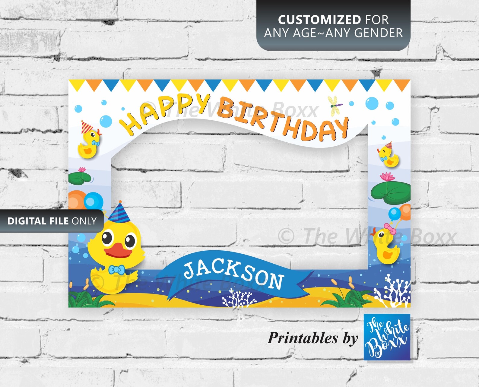 Rubber Duck Photo Booth Frame Birthday Props Birthday Signs - Etsy