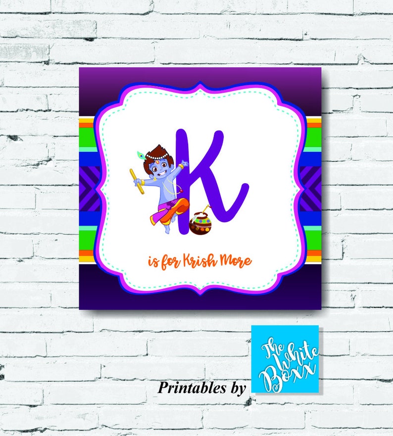 Krishna / Kisna hindu God Themed Alphabet for Return Gift - Etsy