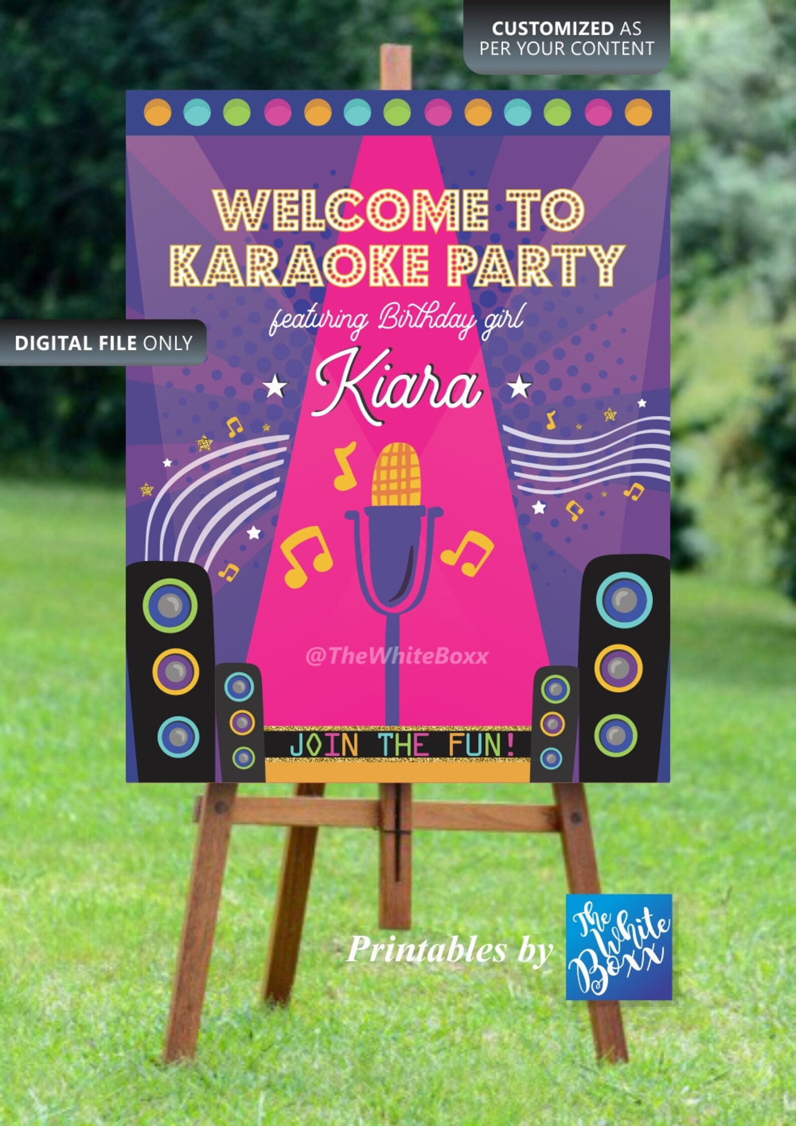 Karaoke Night Party Welcome Sign / Singing Party / Rockstar - Etsy