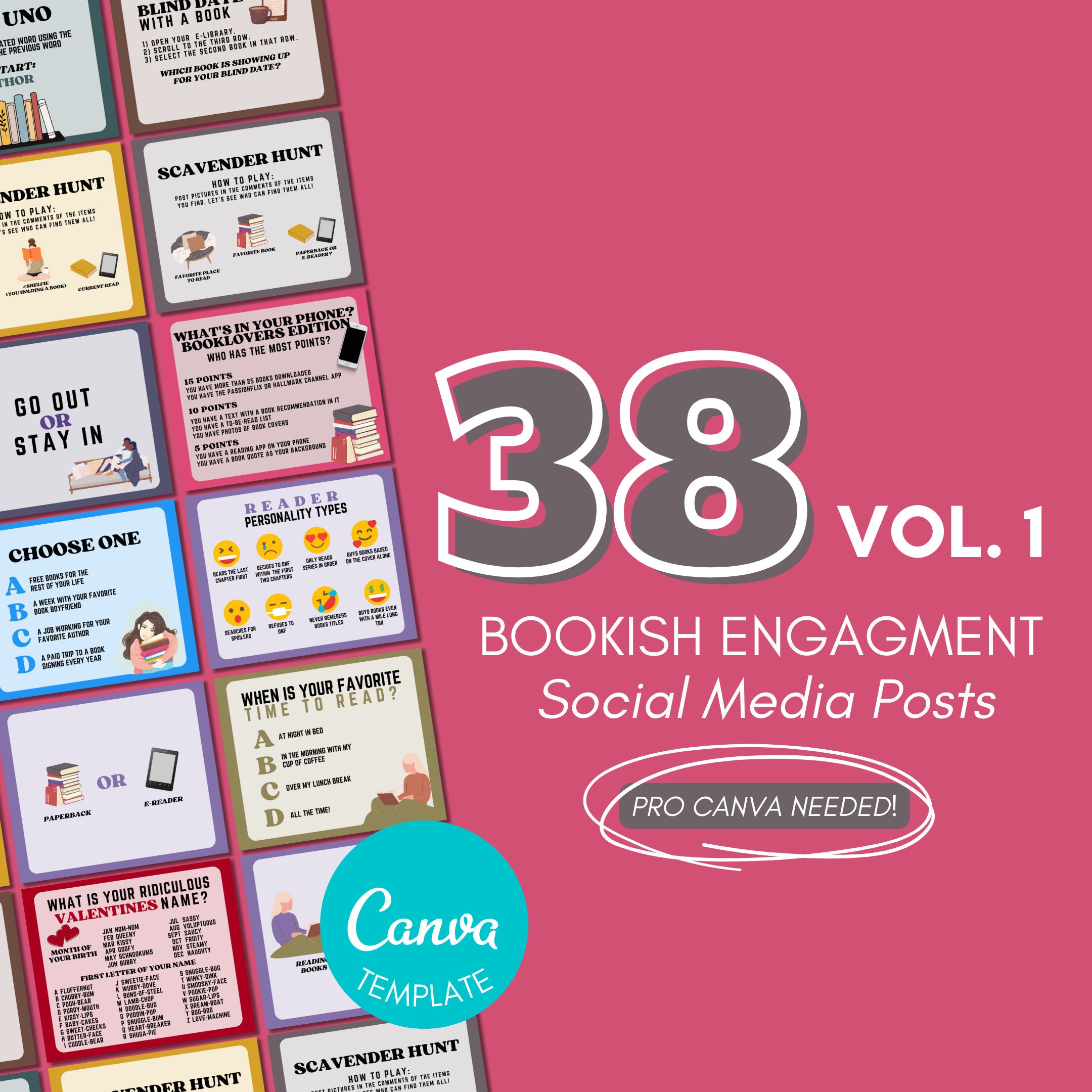 BOOKISH Vol. 1 Facebook Group Interactive Games, Engagement Posts ...