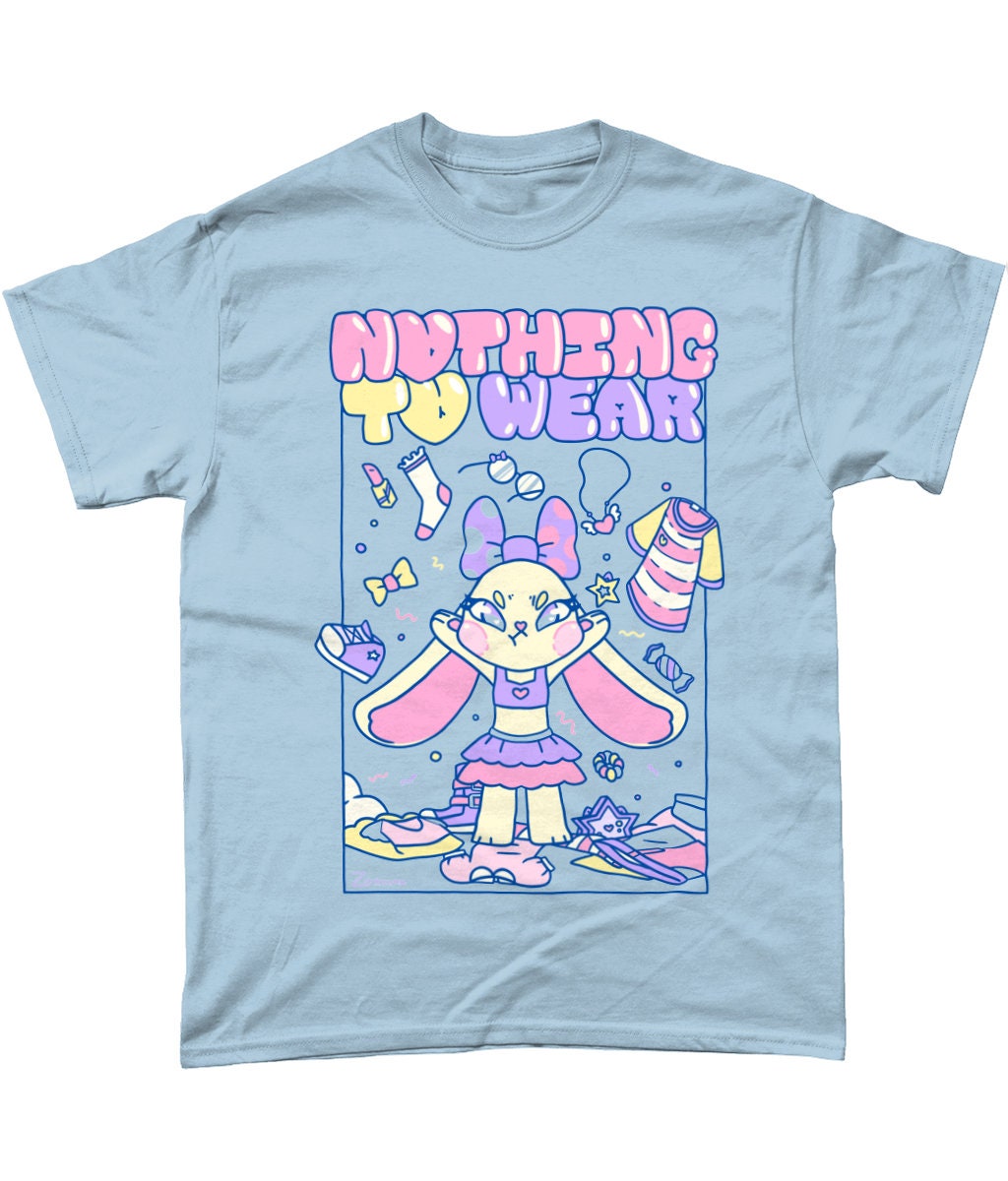 Nothing To Wear Kawaii Bunny Rabbit T Shirt For Fairy Kei Etsy