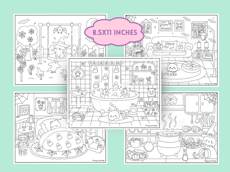 Printable Halloween Coloring Pages for Adults and Children, Cozy ...