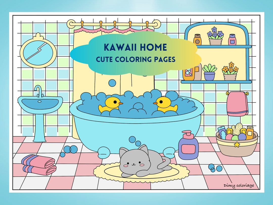 Printable Kawaii Coloring Pages for Adults and Children, Cozy Coloring ...