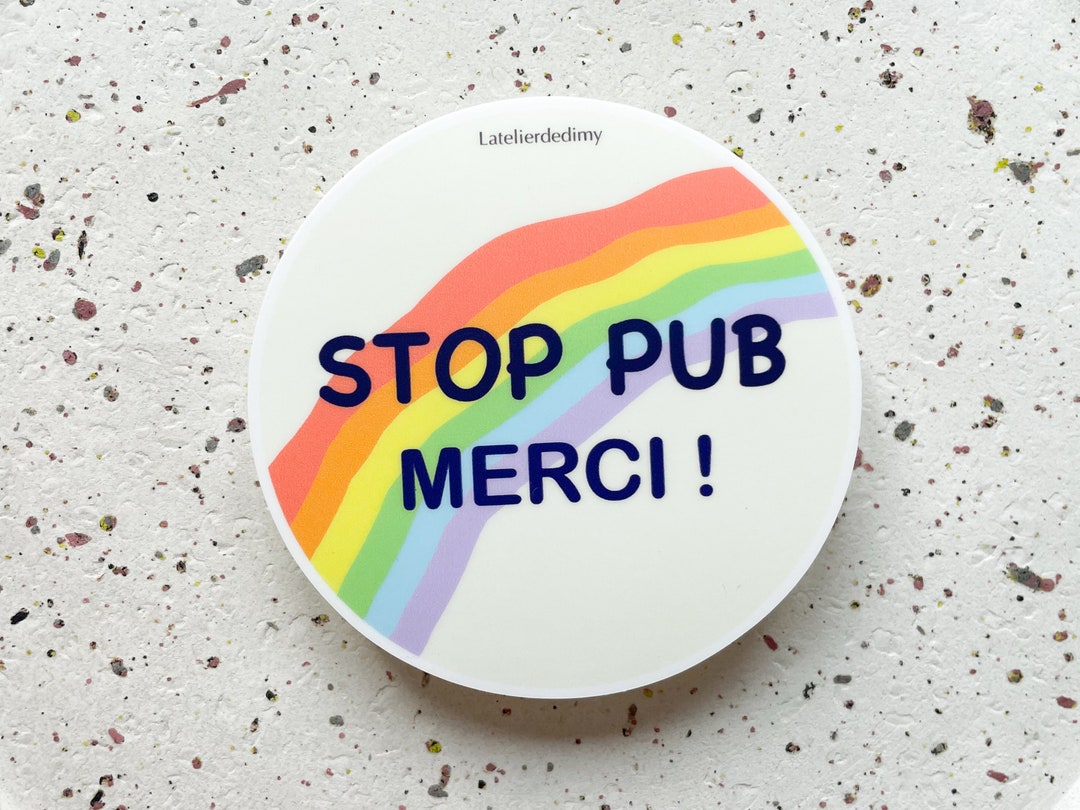 Cute STOP PUB Sticker for Mailboxes, Stop Advertising Sticker, No ...