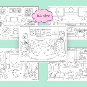 Printable Kawaii Coloring Pages for Adults and Children, Cozy Coloring ...