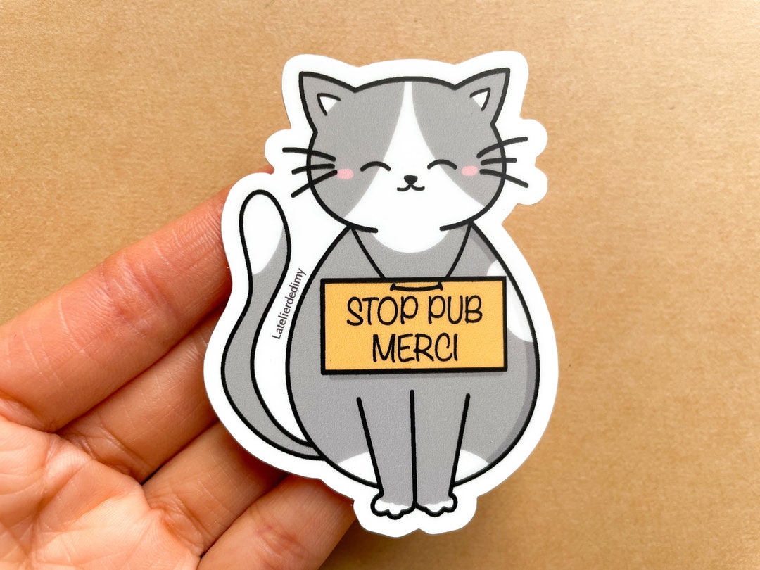 Cute STOP PUB Sticker for Mailboxes Stop Advertising Sticker - Etsy ...