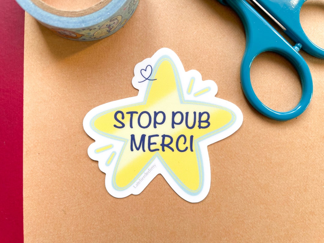 Cute STOP PUB Sticker for Mailboxes, Stop Pub Sticker, No Advertising ...