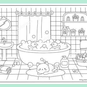 Printable Kawaii Coloring Pages for Adults and Children, Cozy Coloring ...