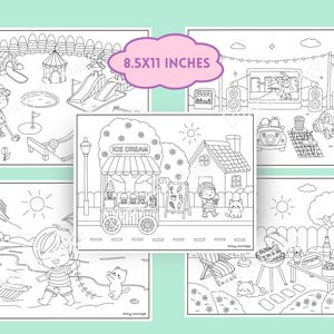 Printable Fun Summer Kawaii Coloring Page, Cute Coloring Print, Hand ...