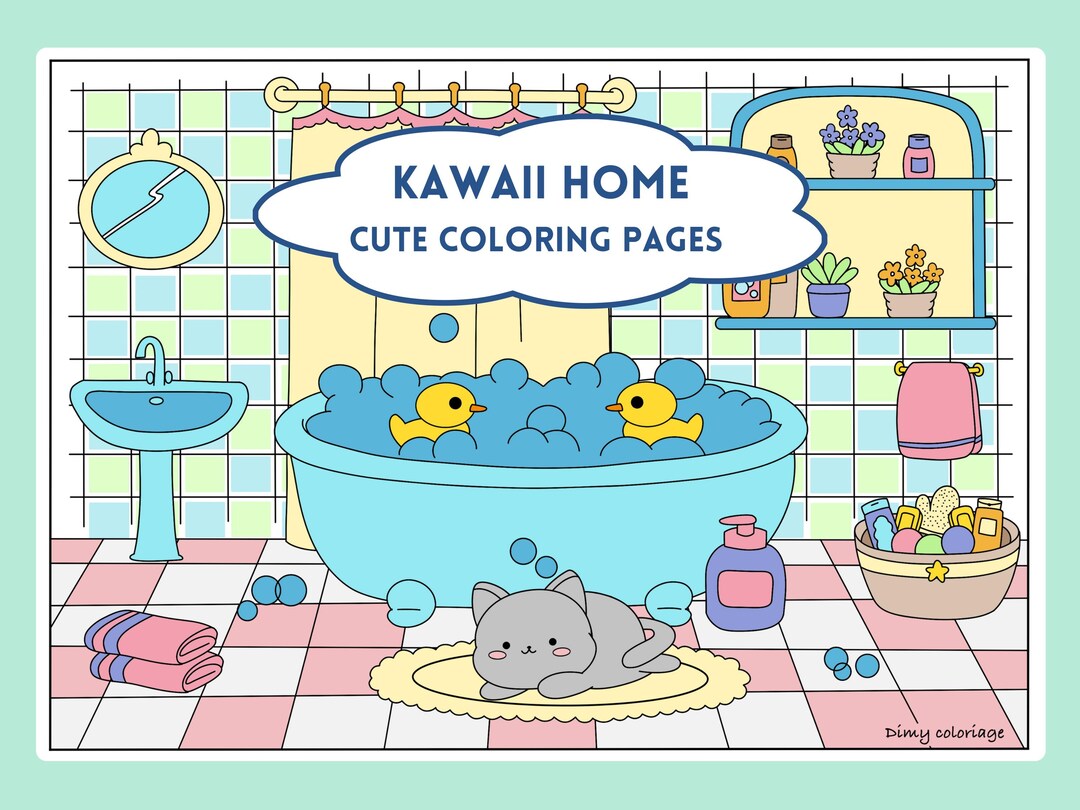 Printable Kawaii Coloring Pages for Adults and Children, Cozy Coloring ...